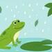 Frog in Rain With Red Umbrella - Five Files (picsart) - Etsy