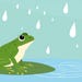 Frog in Rain With Red Umbrella - Five Files (picsart) - Etsy