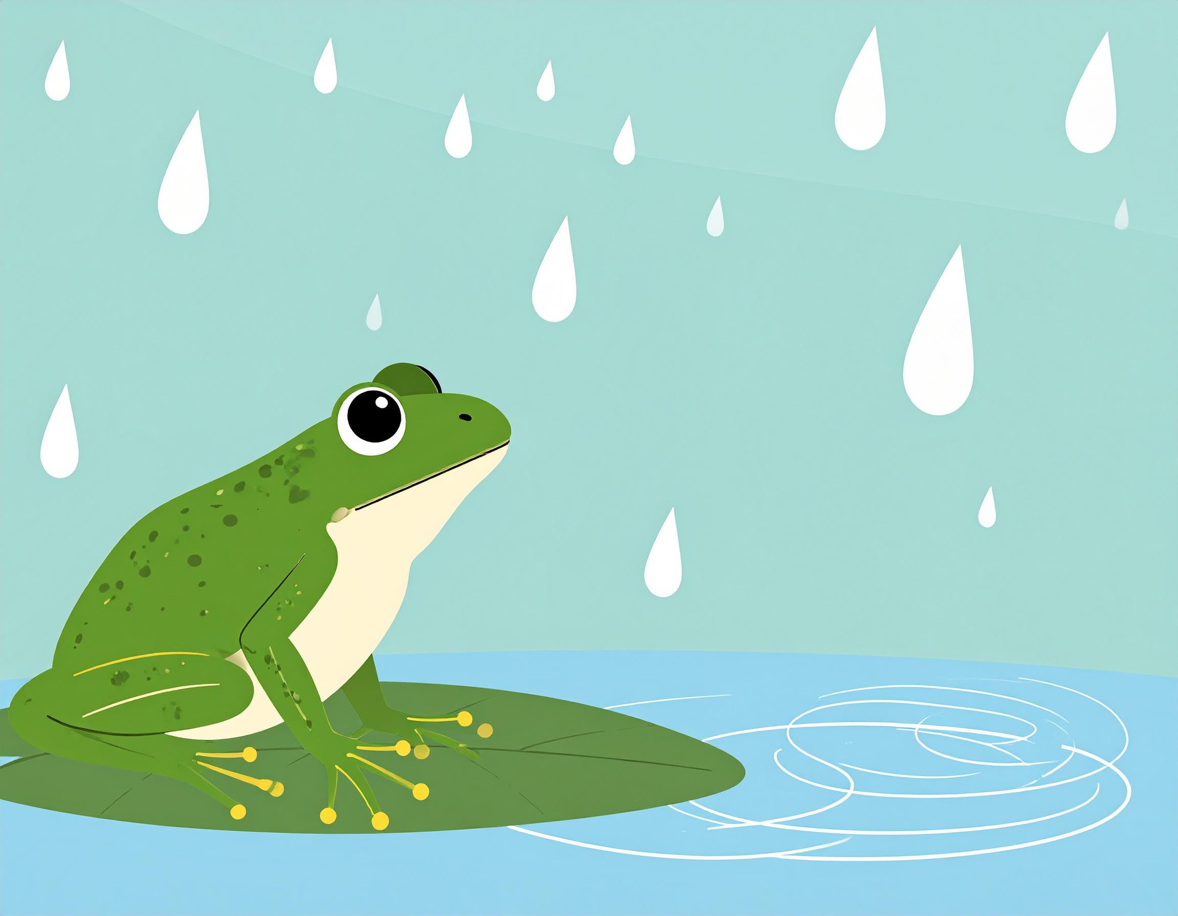 Frog in Rain With Red Umbrella - Five Files (picsart) - Etsy