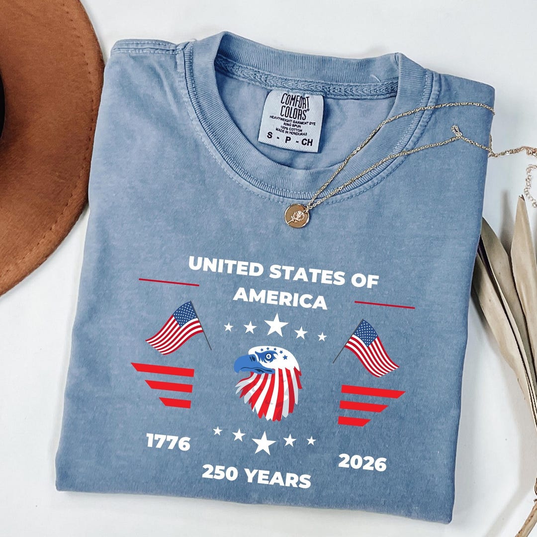 Comfort Colors USA 250th Anniversary Shirt, Patriotic Tee - Etsy