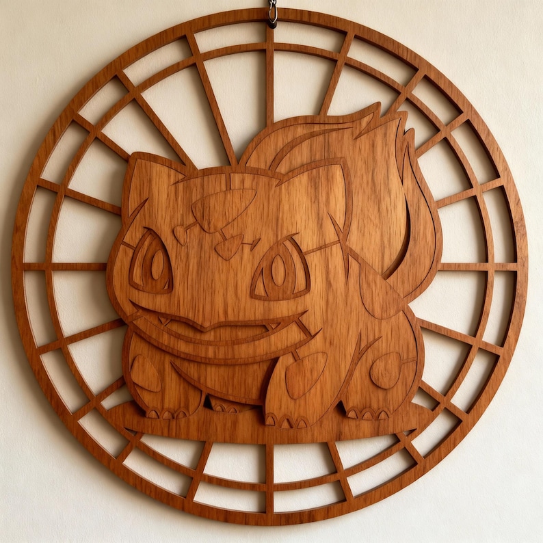 Bulbasaur – Stained Glass Style – Svg – Dxf – Design for CNC – Laser ...