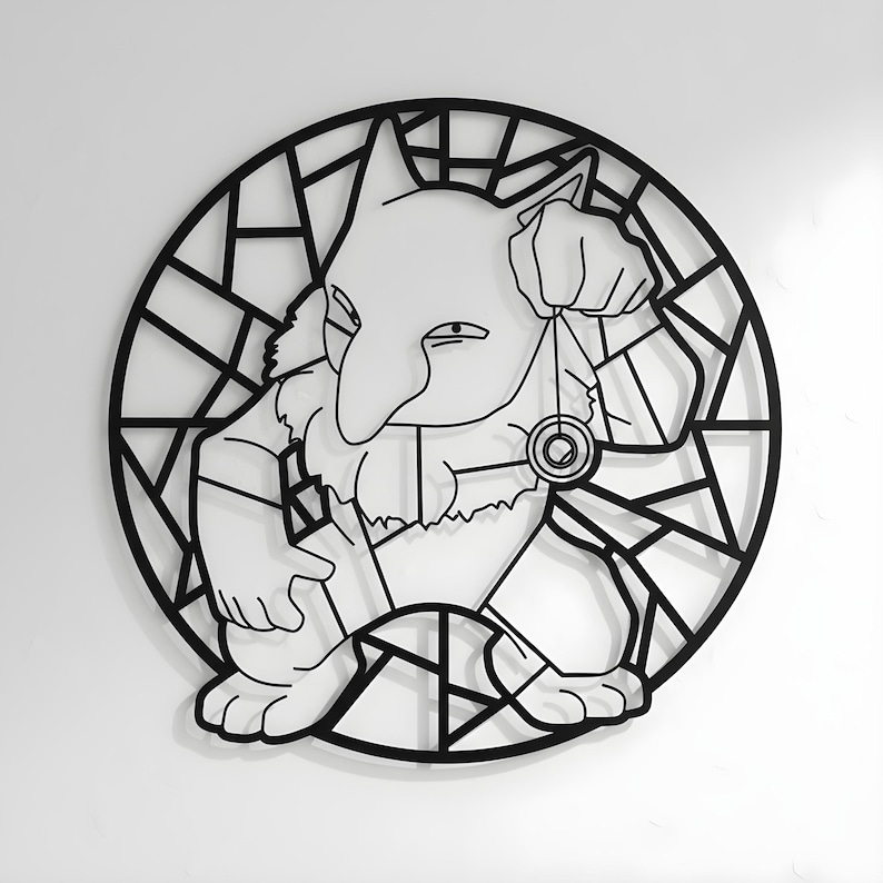 Hypno, Pokemon, Stained Glass Style, Svg,dxf,png, Design for CNC, Laser ...