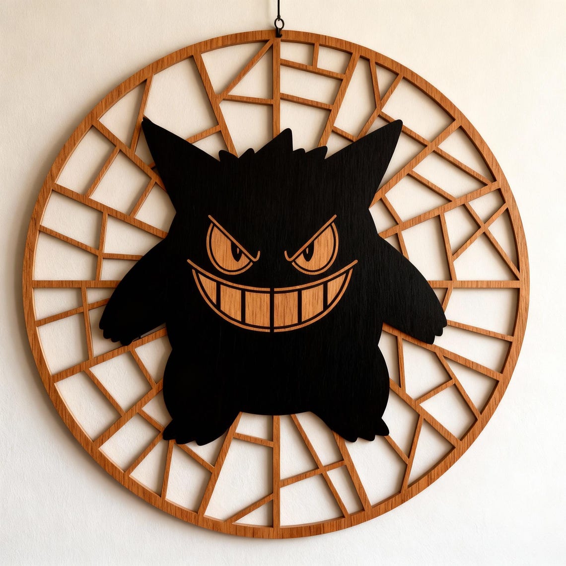 Gengar, Pokemon, Stained Glass Style, Svg,dxf,png, Design for CNC ...