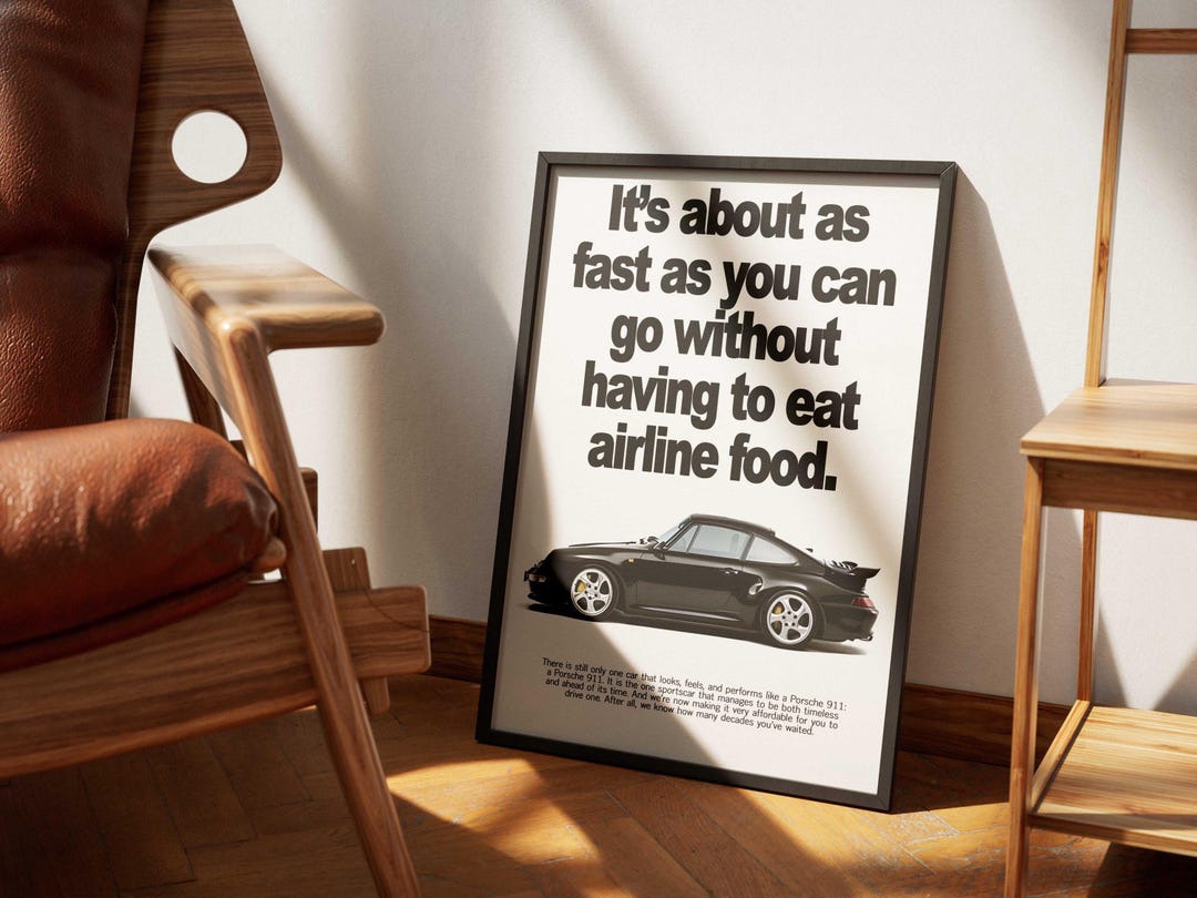 PORSCHE AD 911 Cabriolet Poster "the Perfect Four-wheel-drive" Vintage ...