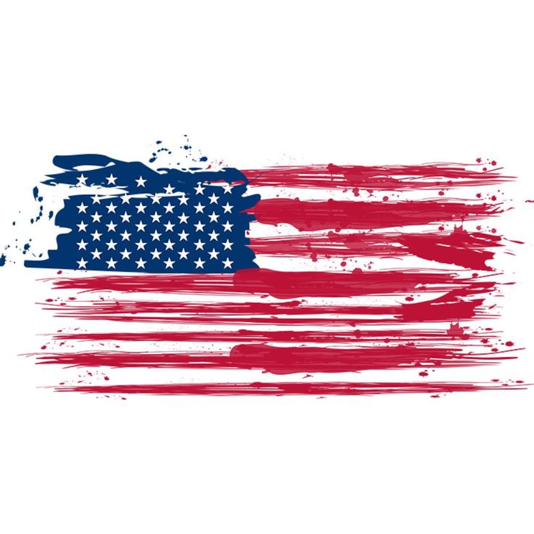 Tattered US Flag – Digital Download | Svg, Eps, Dxf, Ai, Pdf, Png - Etsy