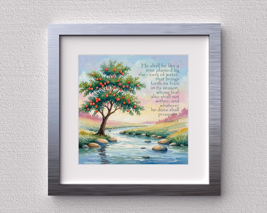 Psalm 1:3 Bible Verse Wall Art Printable | Instant Digital Download - Etsy