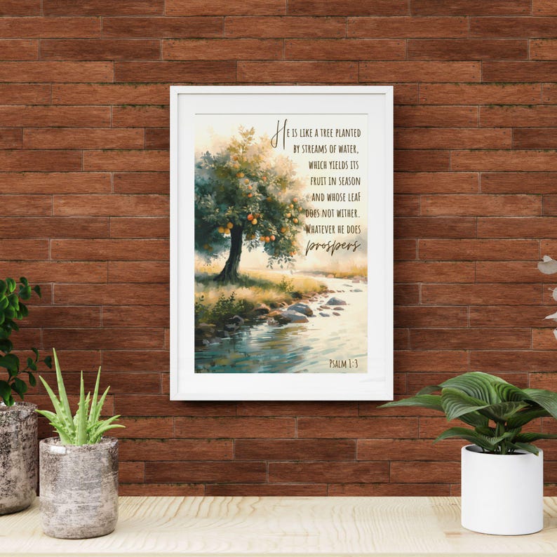 Psalm 1:3 Scripture Art | Christian Tree Print (digital Download) - Etsy