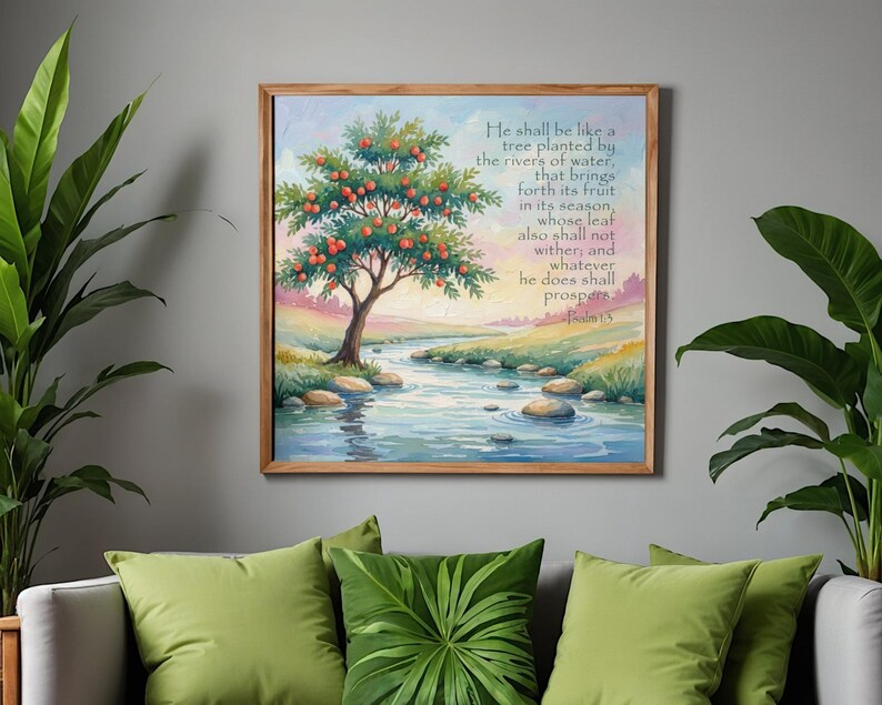 Psalm 1:3 Bible Verse Wall Art Printable | Instant Digital Download - Etsy