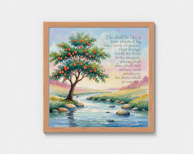 Psalm 1:3 Bible Verse Wall Art Printable | Instant Digital Download - Etsy