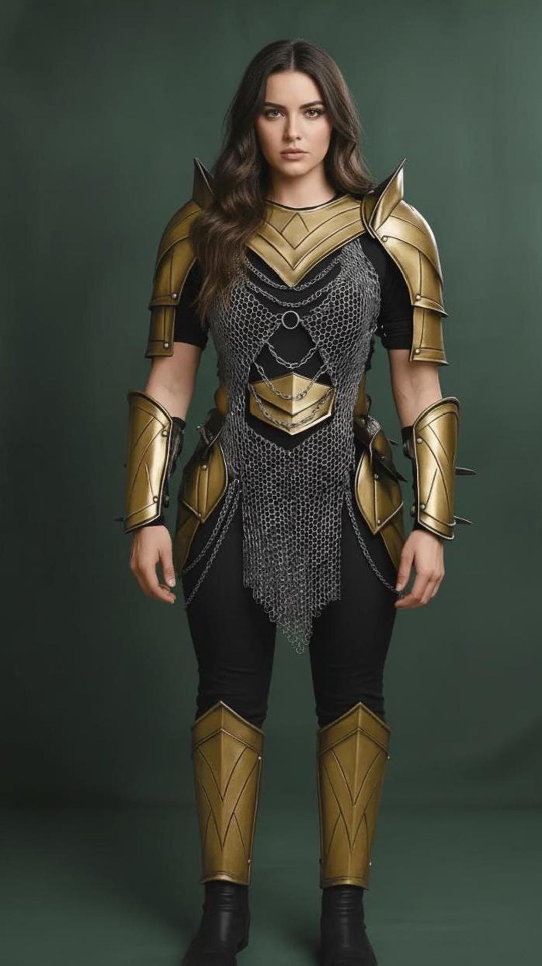 Female Knight Armor Costume: Steel Plate & Chainmail - LARP Cosplay - Etsy