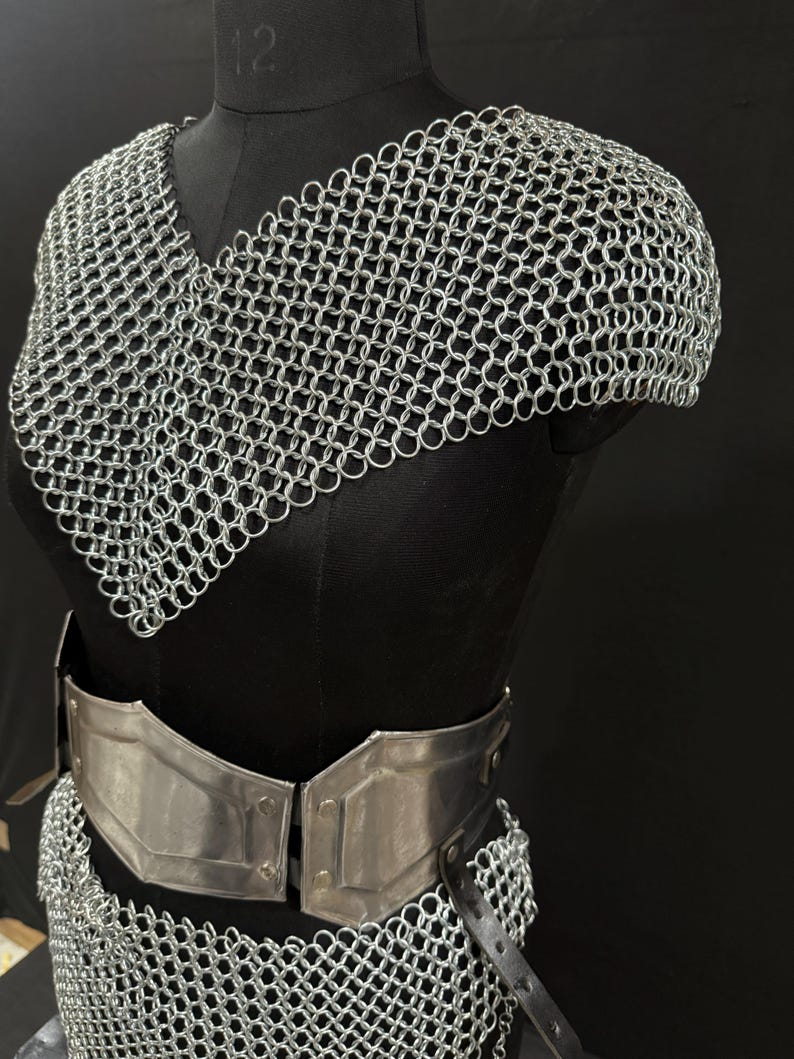 Handcrafted Medieval Chainmail Armor Set With Steel Belt – Knight LARP ...