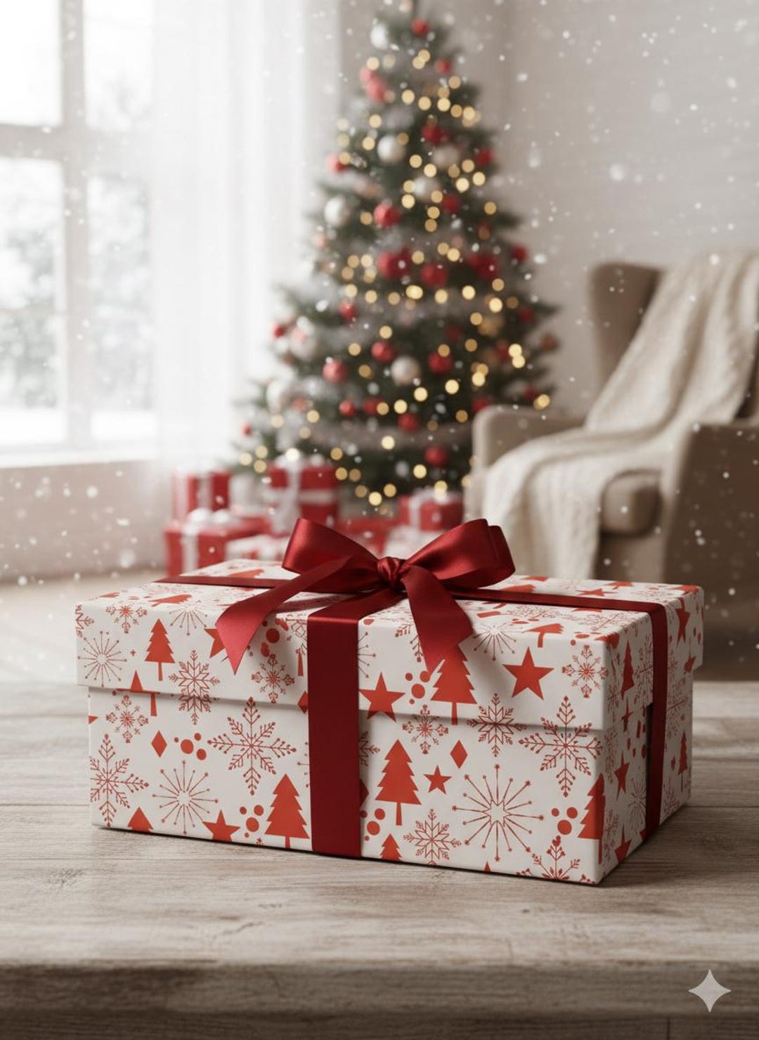 Red Christmas Pattern Digital Paper | Festive Holiday Seamless ...