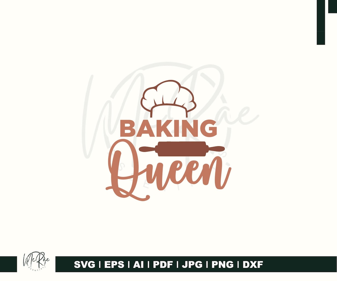 Baking Queen SVG, Funny Christmas Baking Cut File for Cricut, Rolling ...
