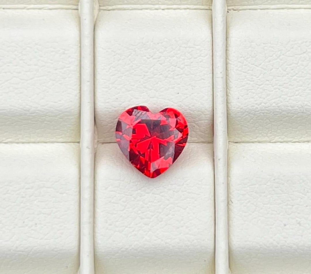 AAA Cubic Zirconia Heart Shape Garnet Red Color Semiprecious A1 Quality ...