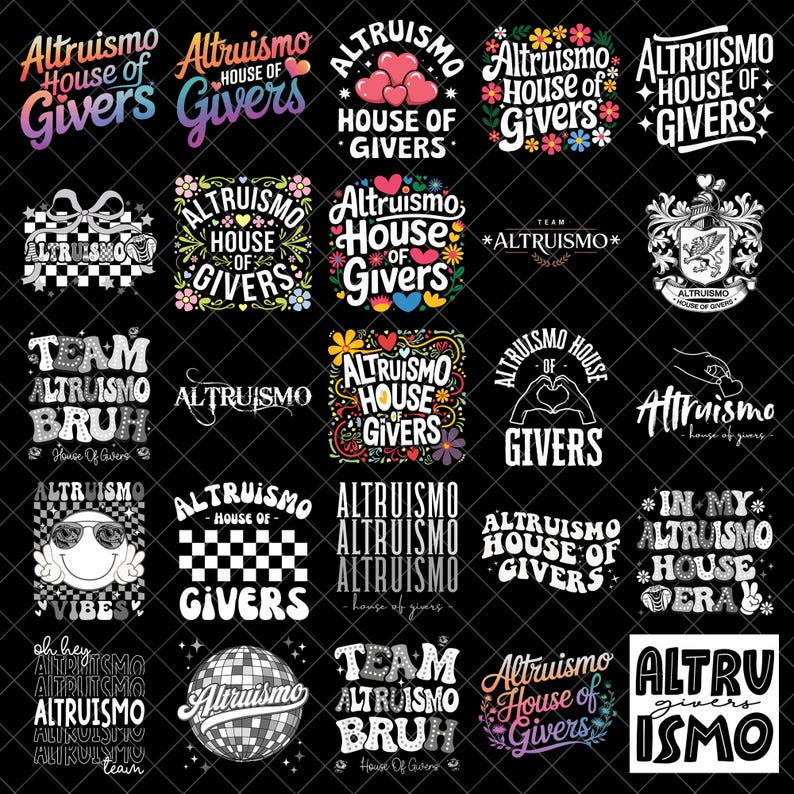 Altruismo House of Givers Png Bundle, Back to School Altruismo Png ...
