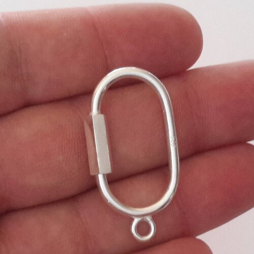 1 Solid Sterling Silver 925 Cute KEY CHAIN Ring Round - Etsy