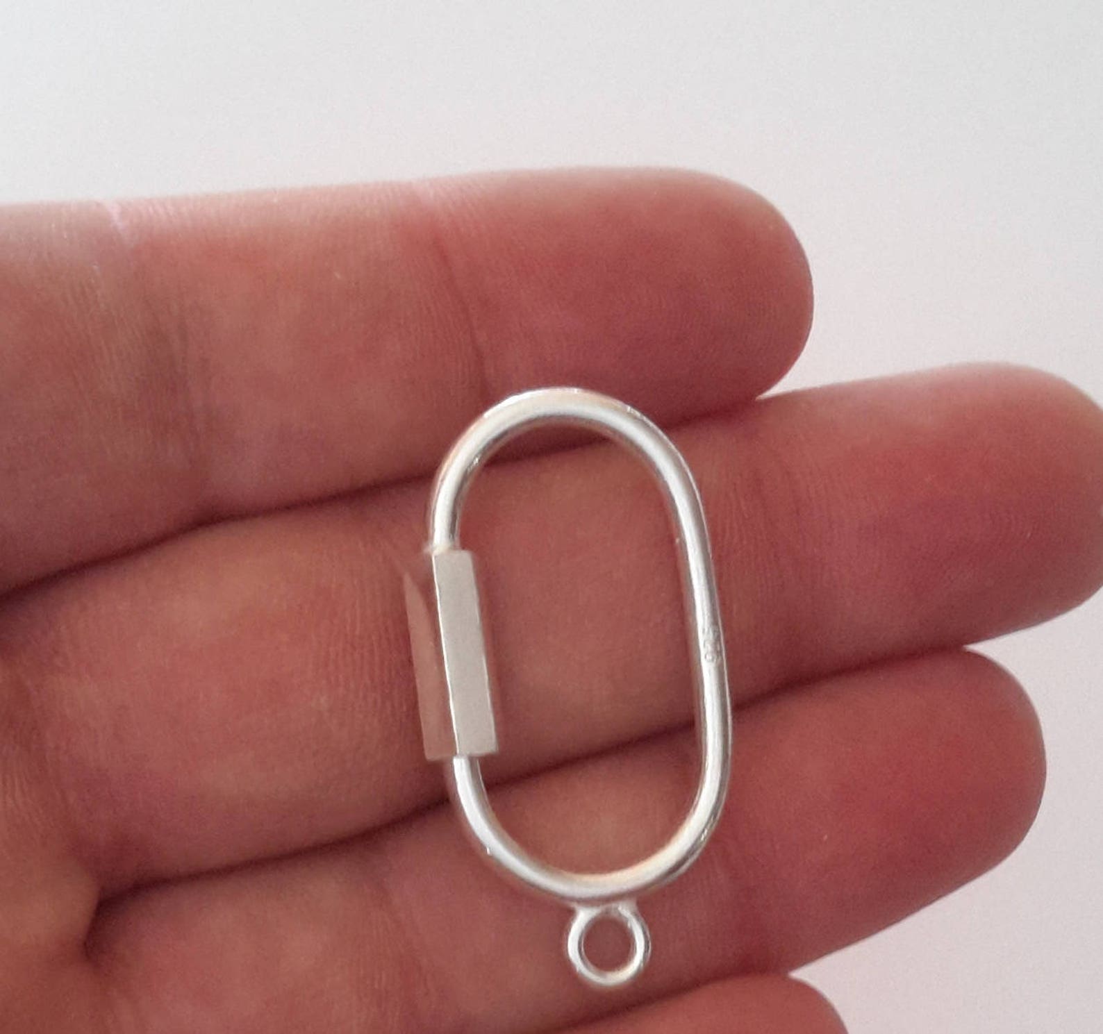 2 Solid Sterling Silver 925 Oval Key Chain Ring Keyring Key | Etsy