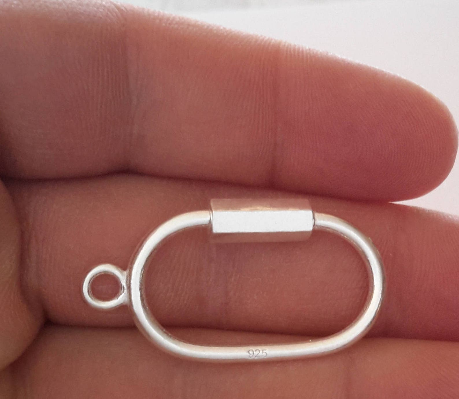 2 Solid Sterling Silver 925 Oval Key Chain Ring Keyring Key | Etsy