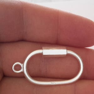 2 Solid Sterling Silver 925 Oval Key Chain Ring Keyring Key Ring Screw ...