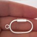 2 Solid Sterling Silver 925 Oval Key Chain Ring Keyring Key Ring Screw ...