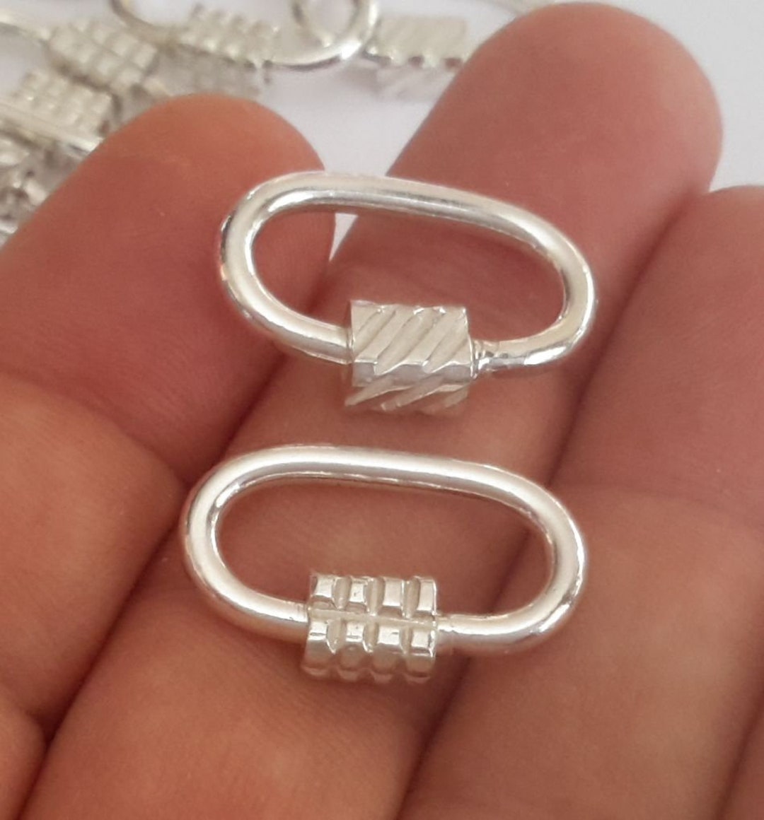 2 Solid Sterling Silver 925 Oval Clasp Key Chain Ring Keyring Key Ring ...