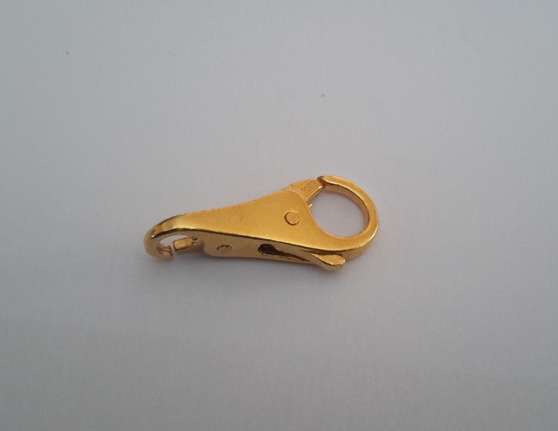 1 Sterling Silver 925 Gold Plated Double Head Plain Lock | Etsy