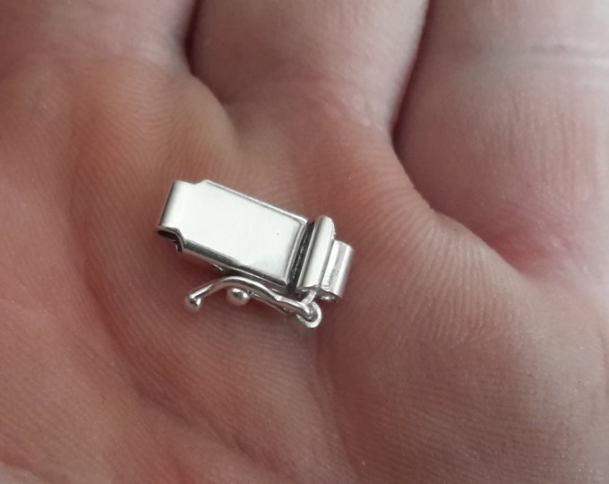 Box Clasp in Sterling Silver With Safety Catch and Organic Texture - Etsy
