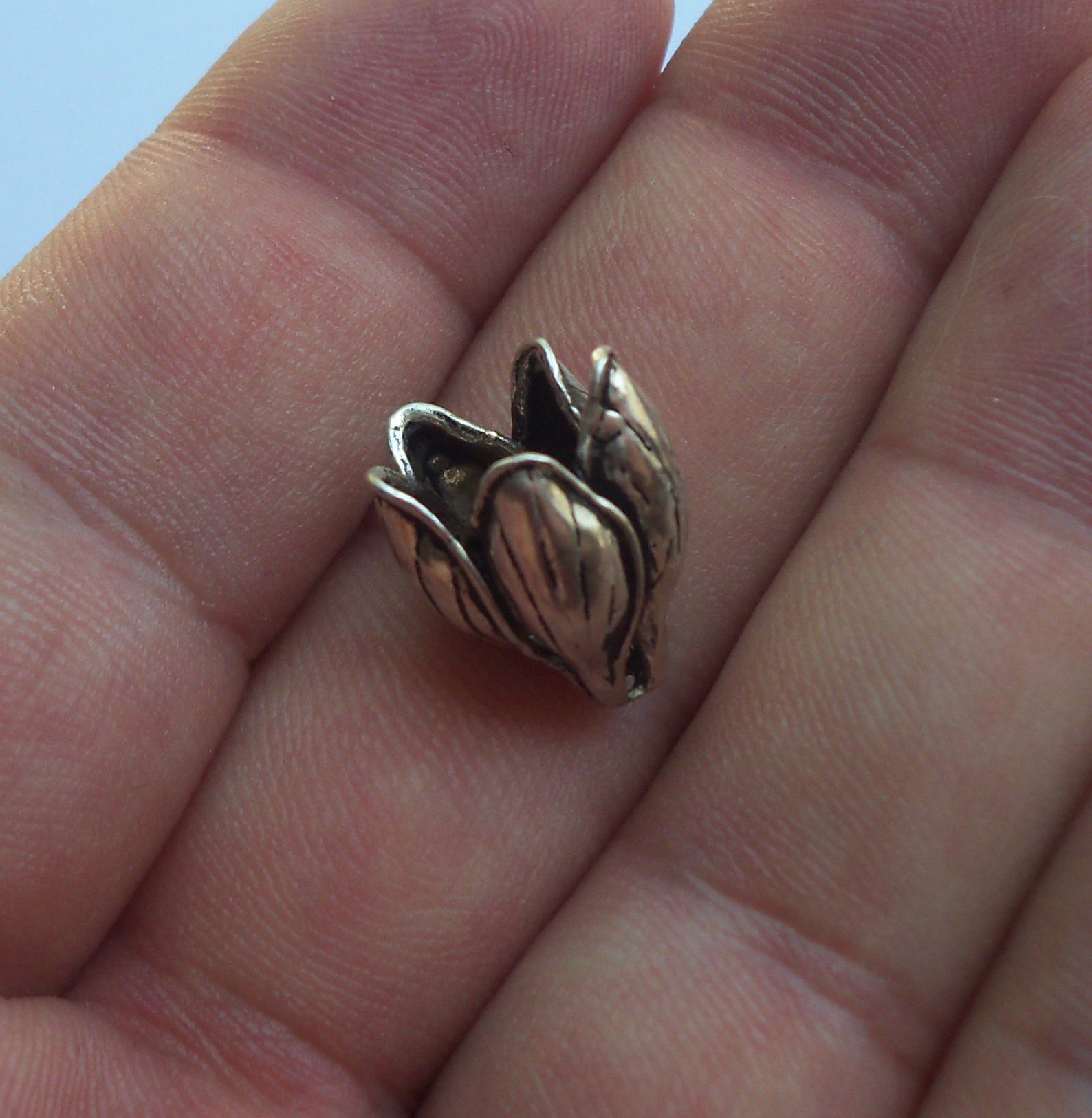 2 Sterling Silver 925 Tulip Charms Multi Strand End Caps Cone - Etsy