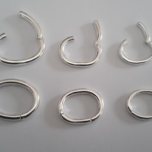 2 Sterling Silver Oval Enhancer Shortener Clasp Simplicity Key Ring ...