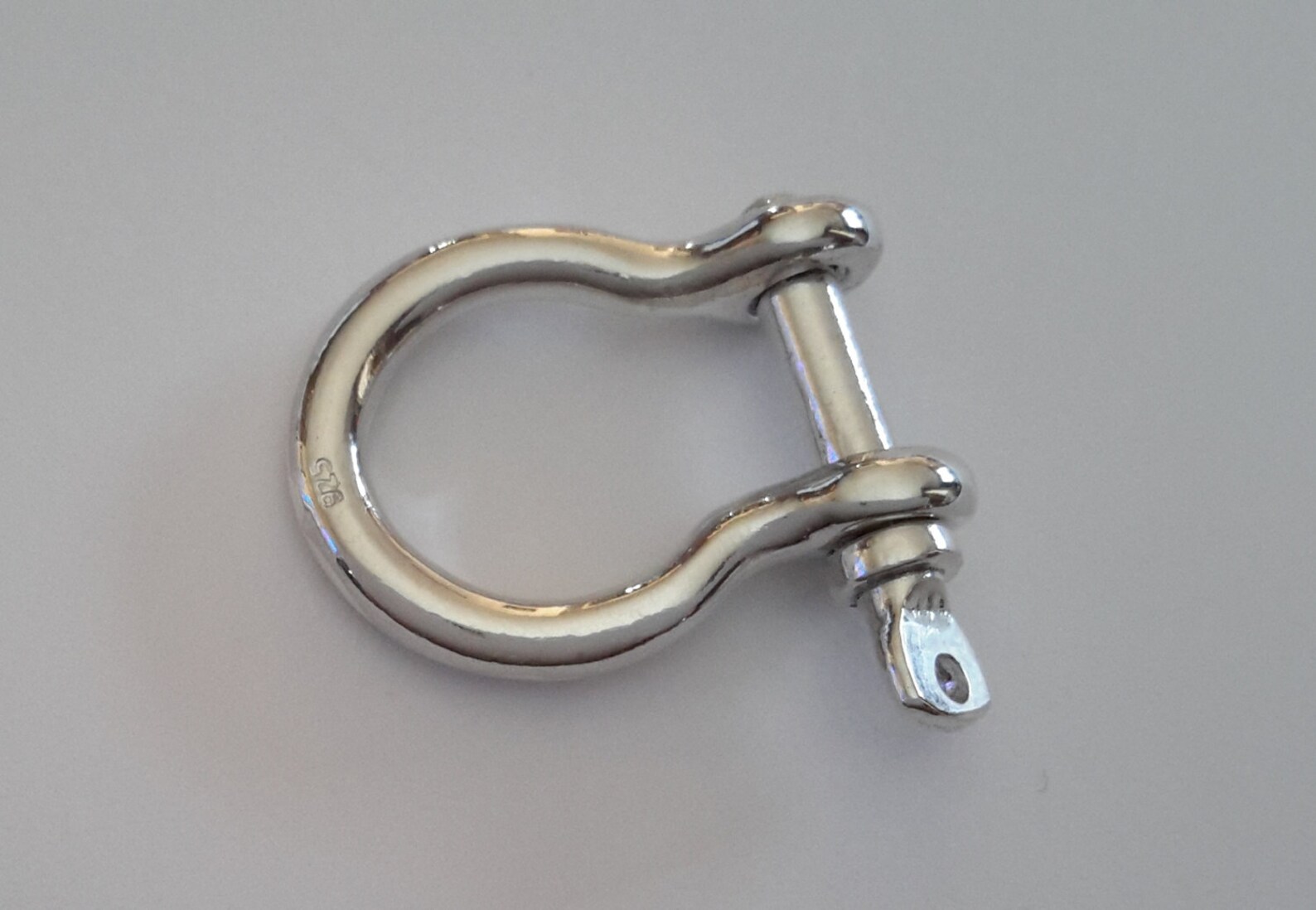 1 Solid Sterling Silver 925 Shackle Bracelet Clasp Key Chain | Etsy