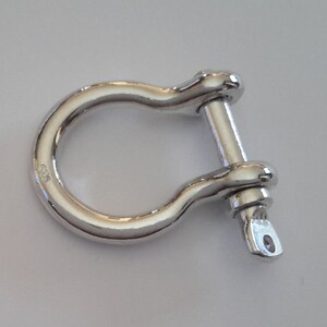 1 Solid Sterling Silver 925 Shackle Bracelet Clasp Key Chain Beads - Etsy