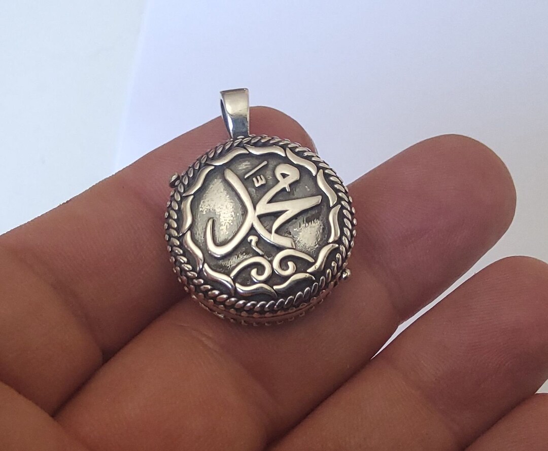 1 Sterling Silver 925 Islamic Muhammad S.a.w. Amulet Muslim Charm ...