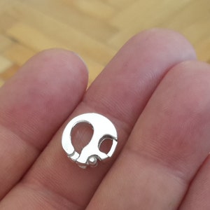 2 Solid Sterling Silver 925 Round Push Down Clasps - Etsy