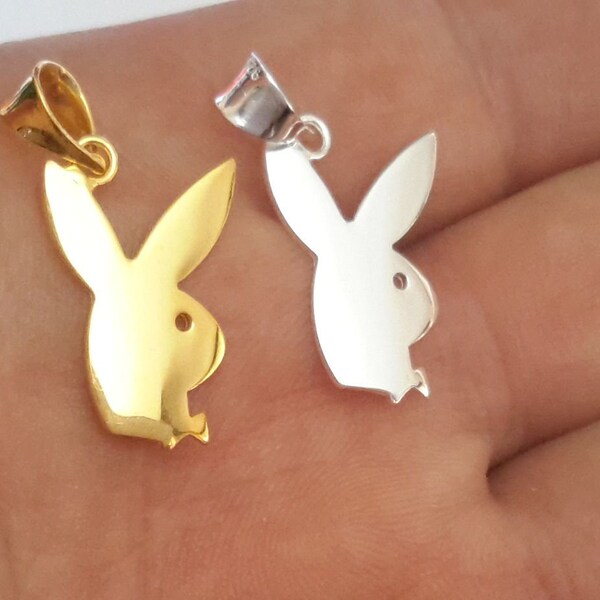 Silver Bunny Charm - Etsy