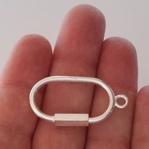 2 Solid Sterling Silver 925 Oval Key Chain Ring Keyring Key Ring Screw ...