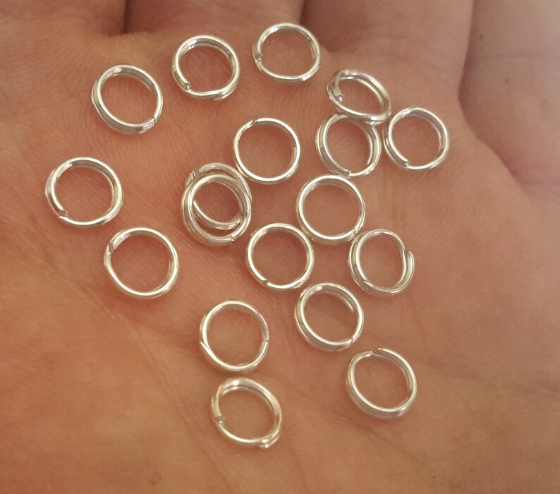 40 Sterling Silver Round Open SPLIT Jump Rings 7 Mm Diameter - Etsy