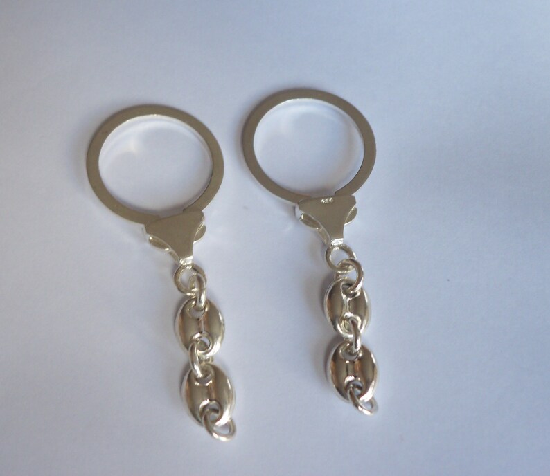 1 Solid Sterling Silver 925 Cute KEY CHAIN Ring Round - Etsy