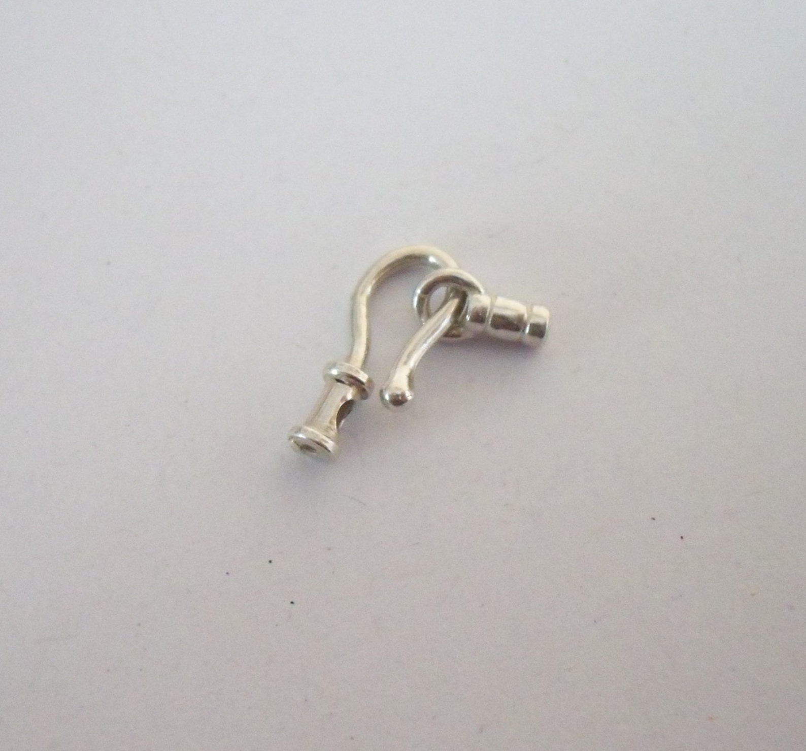 6 Sterling Silver 925 Hook and Eye CRIMP CLASP Sets Bead - Etsy