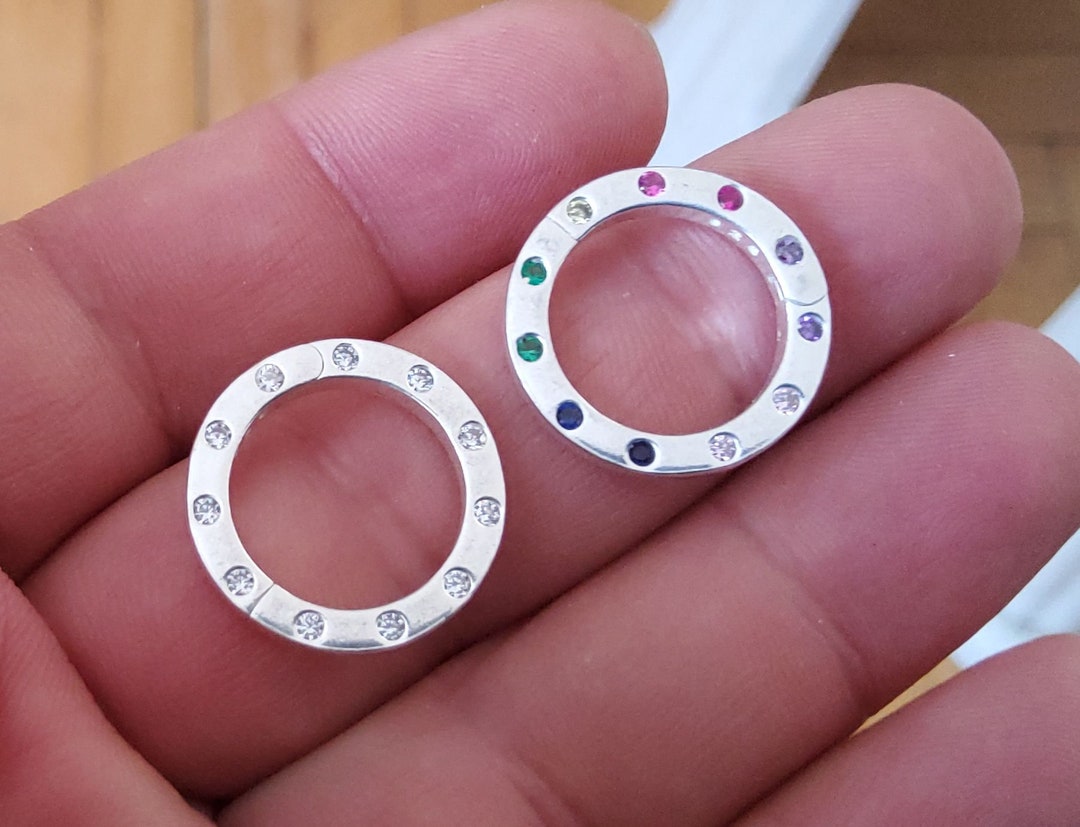 1 Sterling Silver Large Round Pearl Shortener Extender Key Ring Fob ...