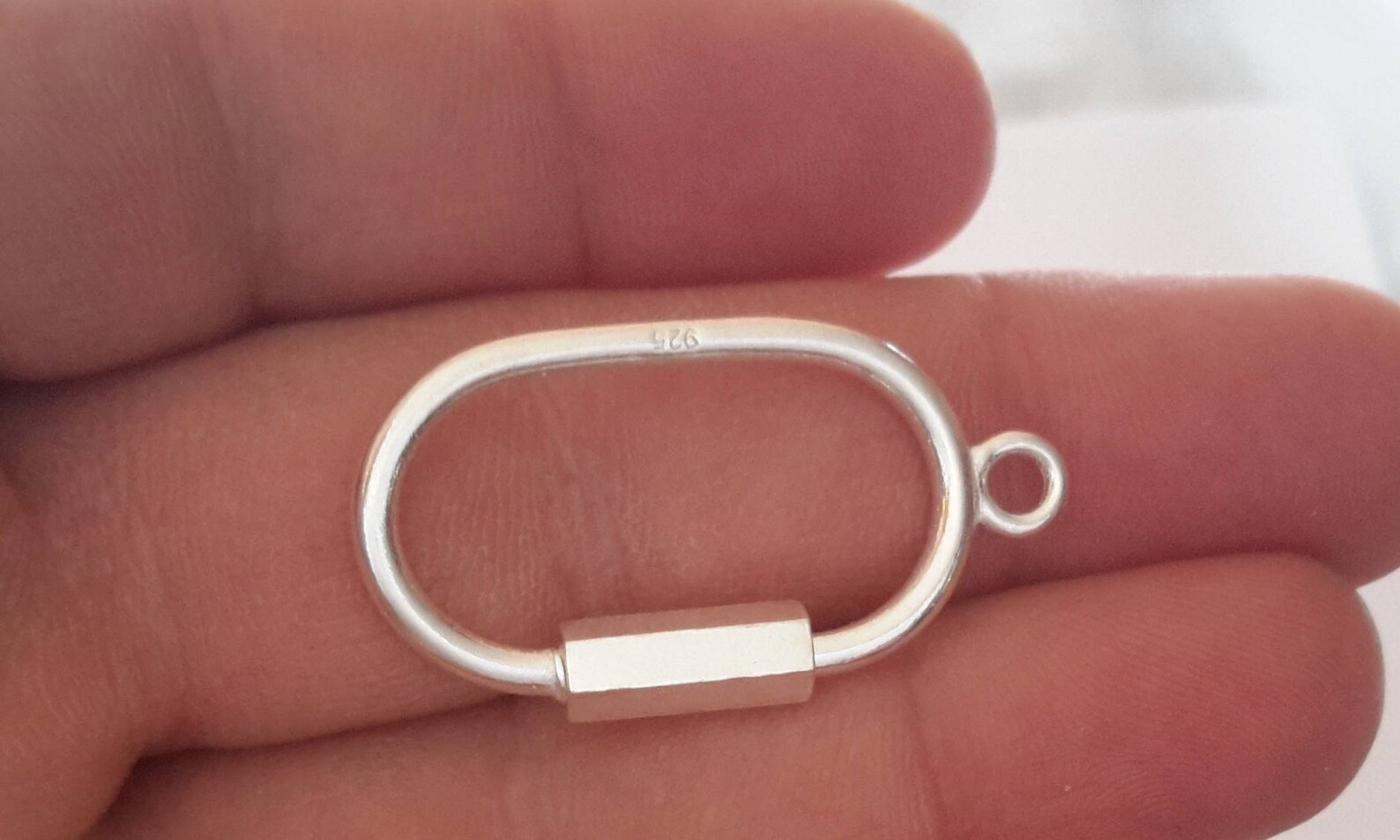 2 Solid Sterling Silver 925 Oval Key Chain Ring Keyring Key | Etsy