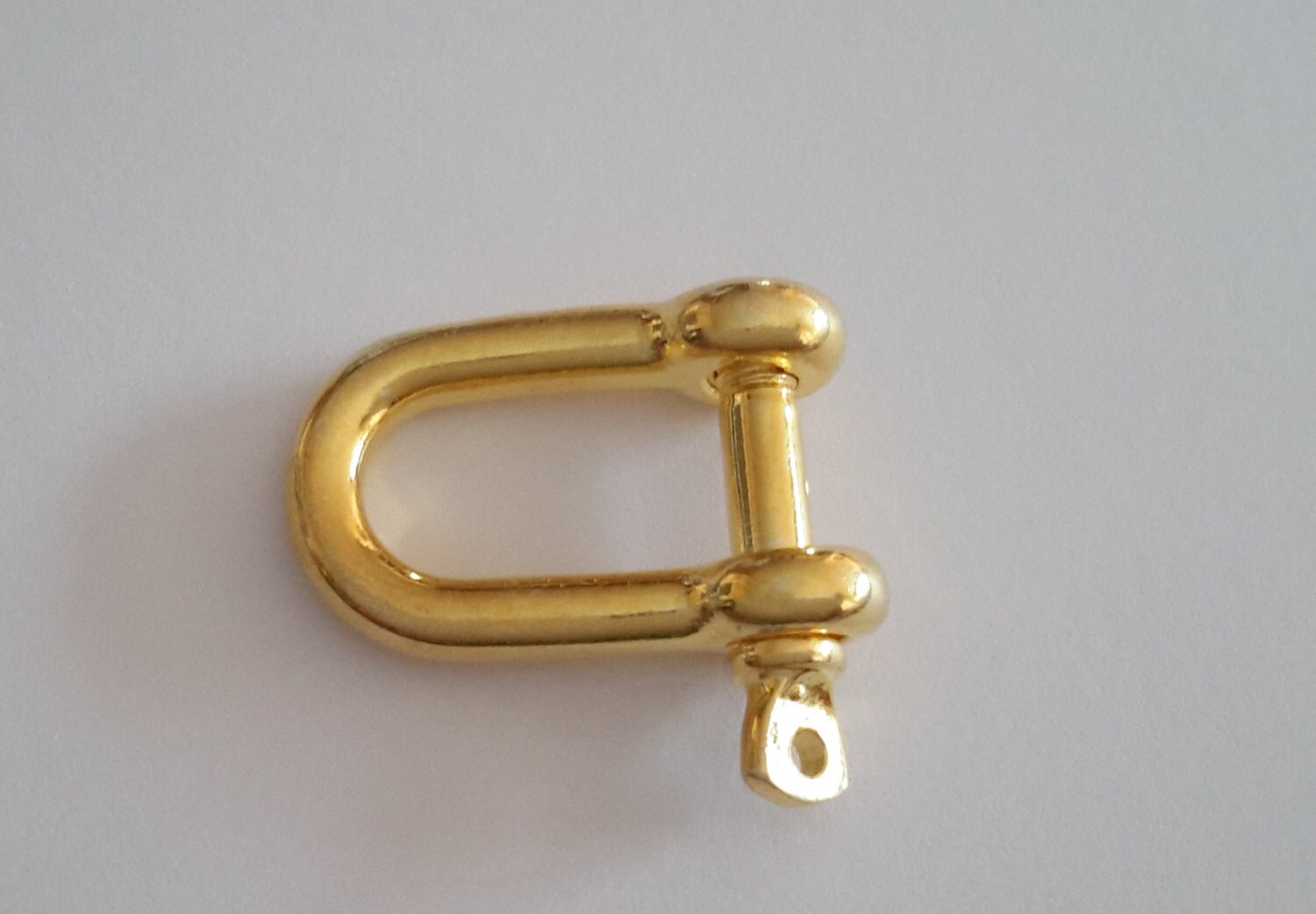 1 Solid Sterling Silver 925 14K 24K Gold Plated Plain Shackle - Etsy