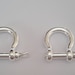 2 Solid Sterling Silver Mini 925 Shackle Bracelet Clasp Key - Etsy