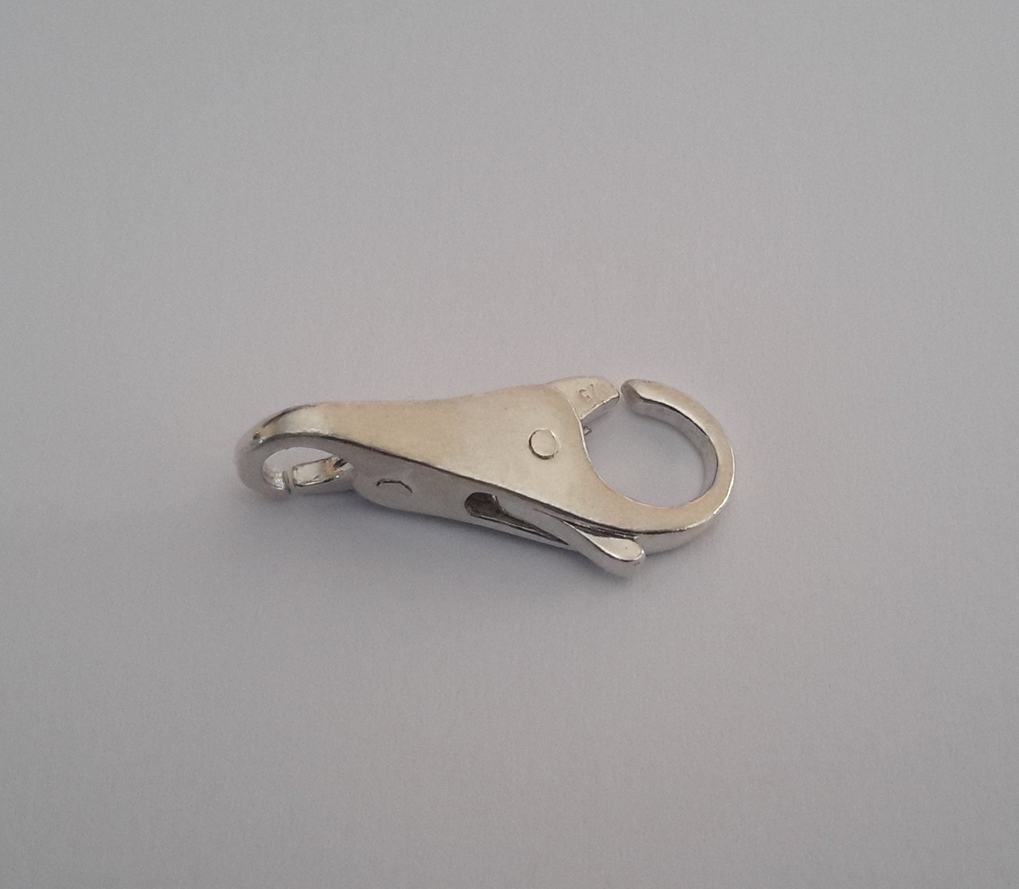 1 Sterling Silver 925 Double Head Plain Lock Lobster Clasp for - Etsy