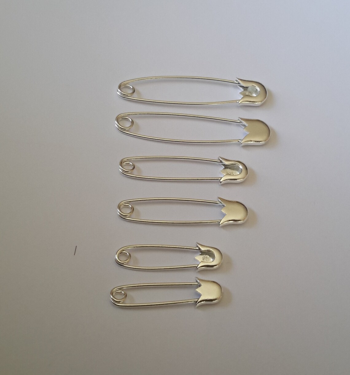 2 Solid Sterling Silver 925 Tulip Safety Pin Nappy Pin Diaper - Etsy