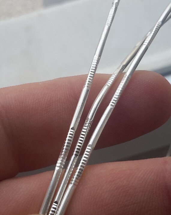 1 ft Solid Sterling Silver 925 Twisted patterned wire 1.70 mm/ | Etsy