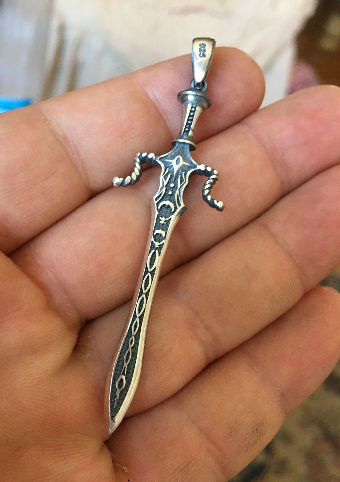 1 Sterling Silver 925 Large Sword Saber Matchet Machete - Etsy