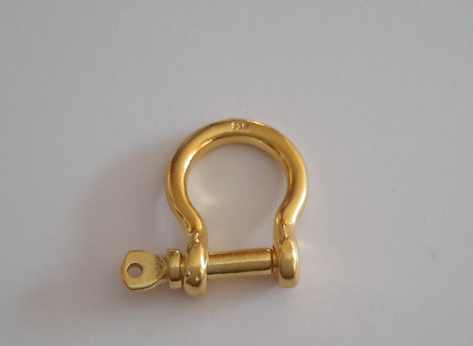 1 Solid Sterling Silver 925 14K 24K Gold Plated Shackle | Etsy