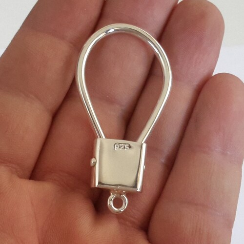 2 Solid Sterling Silver 925 Oval Key Chain Ring Keyring Key | Etsy