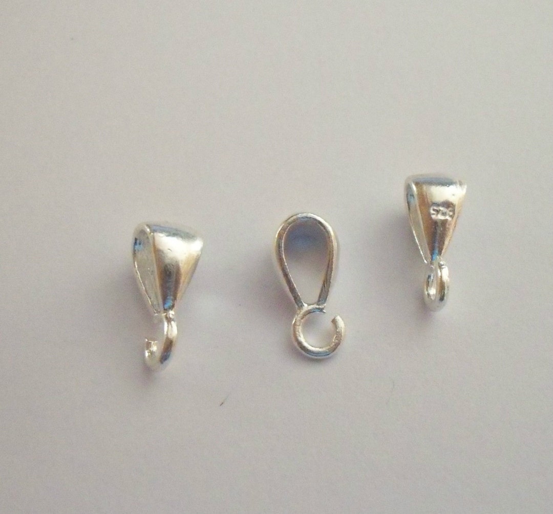 8 Sterling Silver Slider Scrolling Slider Bails With Open Ring - Etsy