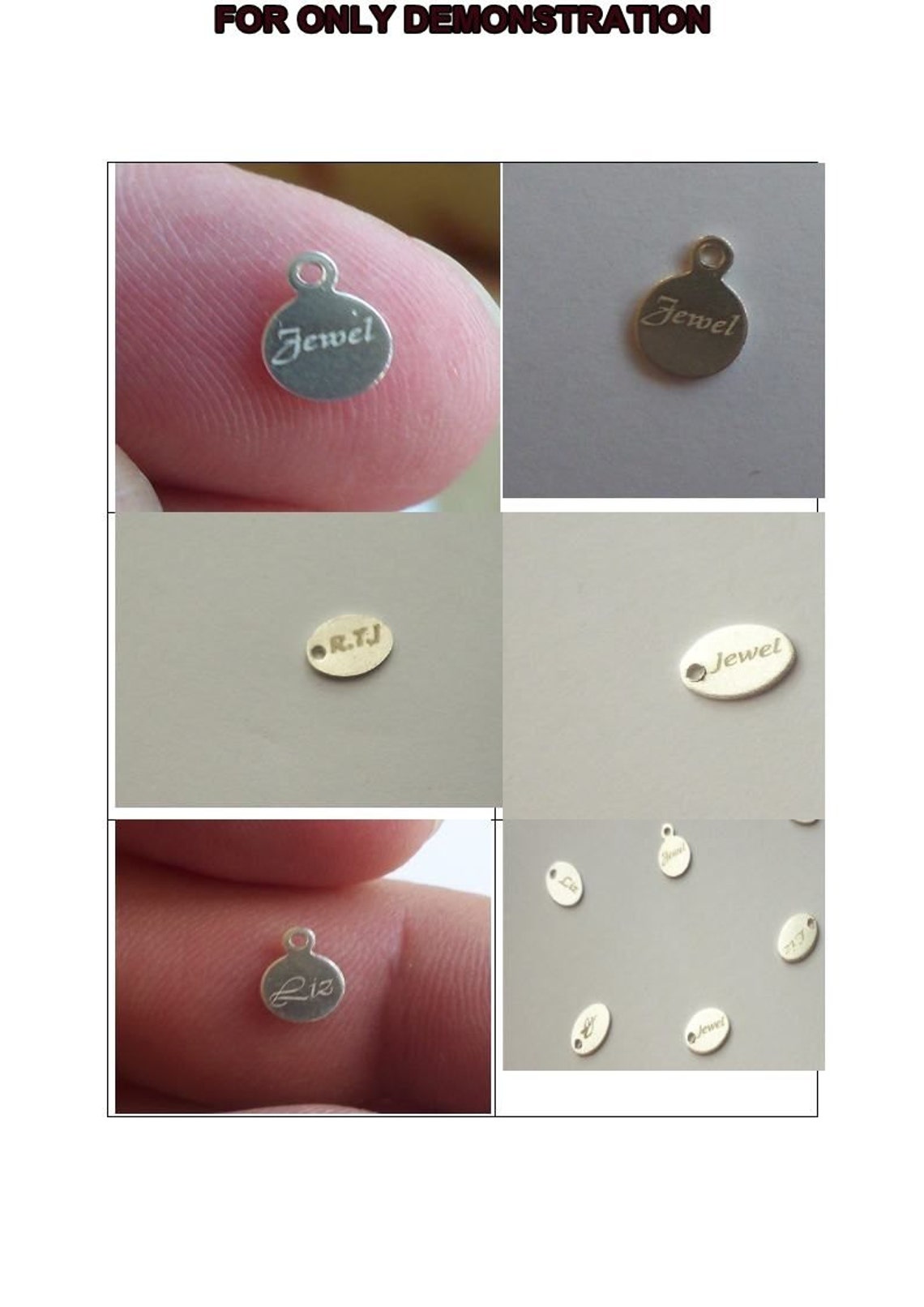 20 Sterling Silver ROUND Blank Id Tag Quality Hallmark Brand - Etsy